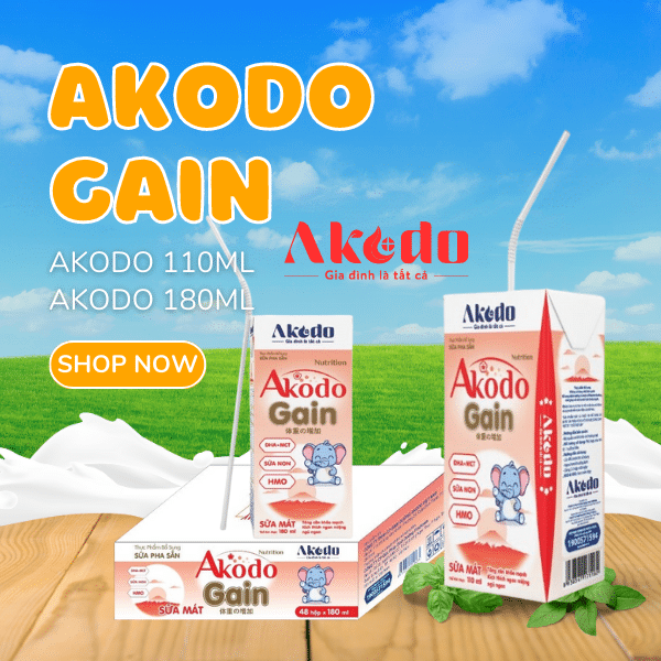 SỮA BỘT PHA SẴN AKODO GAIN 110ML và 180ML | Akodo